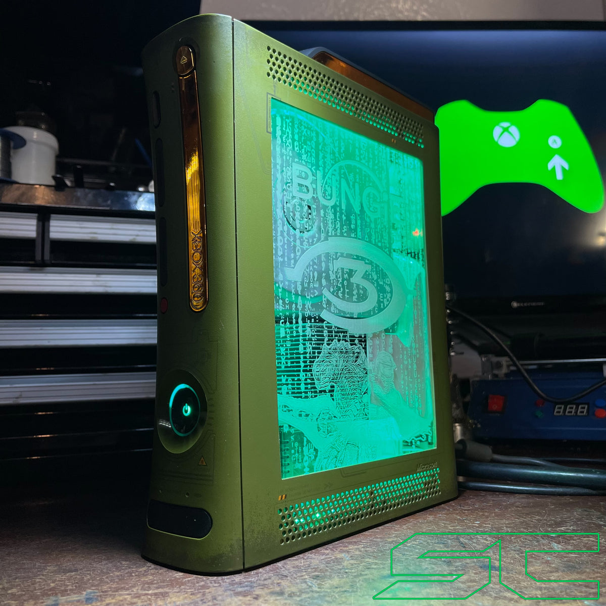 Custom Xbox 360 Halo 3 RGH3 Jasper Limited Edition Console w/Cut Out ...
